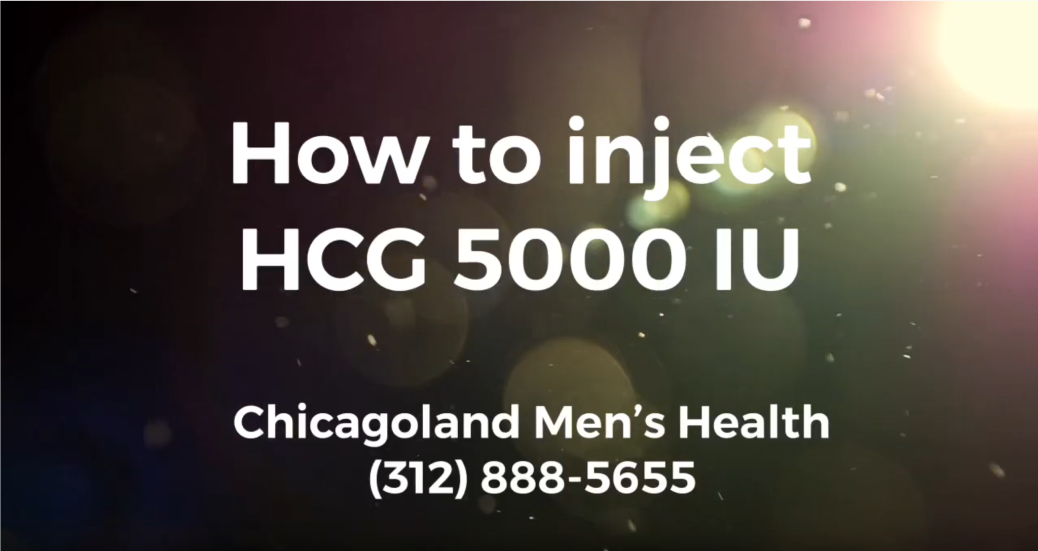 How to Inject HCG 5000 - Chicagoland Men's Health